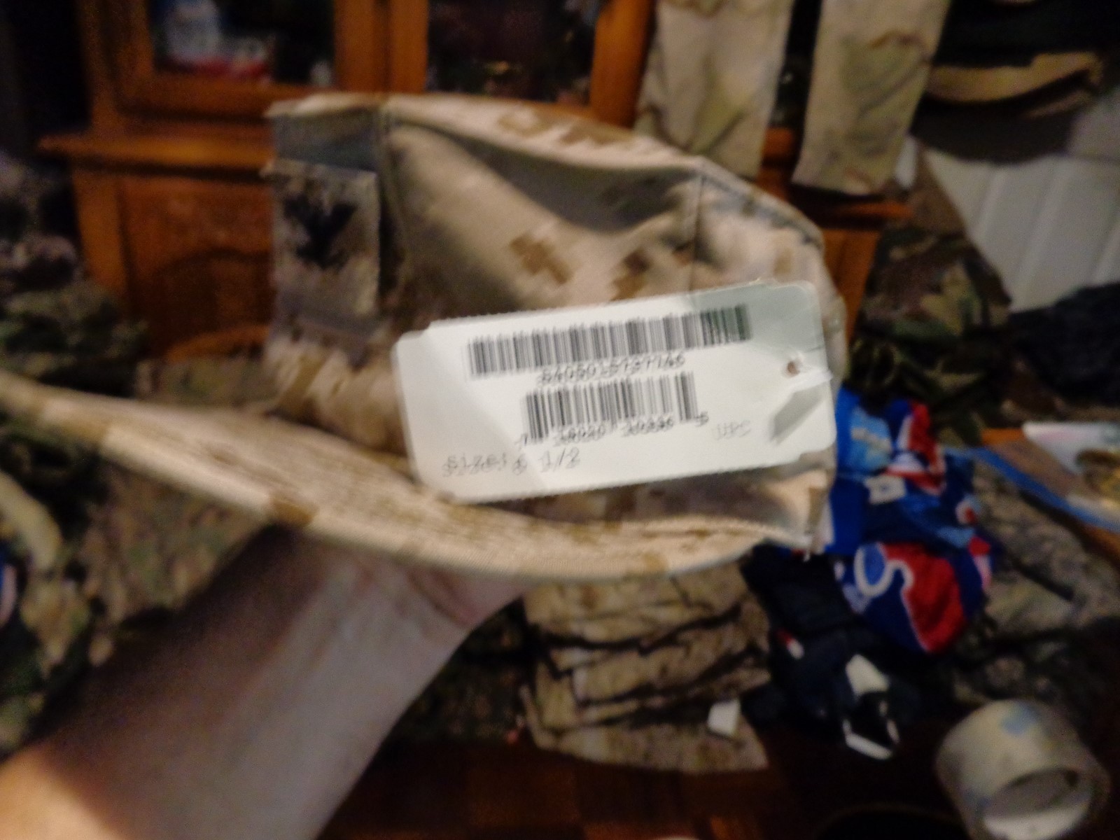 8 POINT COVER USN NWU AOR1 TYPE II HAT DESERT SIZE 6 1/2 NWT CAPTAIN O6 ...