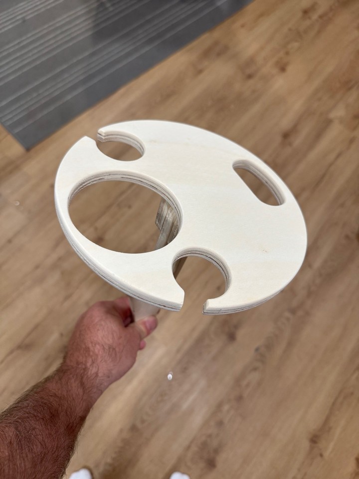 Unfinished Wooden Outdoor Wine Table, Folding Wine Table Stake | eBay