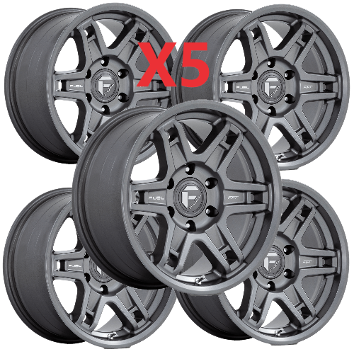 18 JEEP WHEELS RIMS TIRES 37125018 BFGOODRICH KM3 FUEL D838 GUNMETAL ...