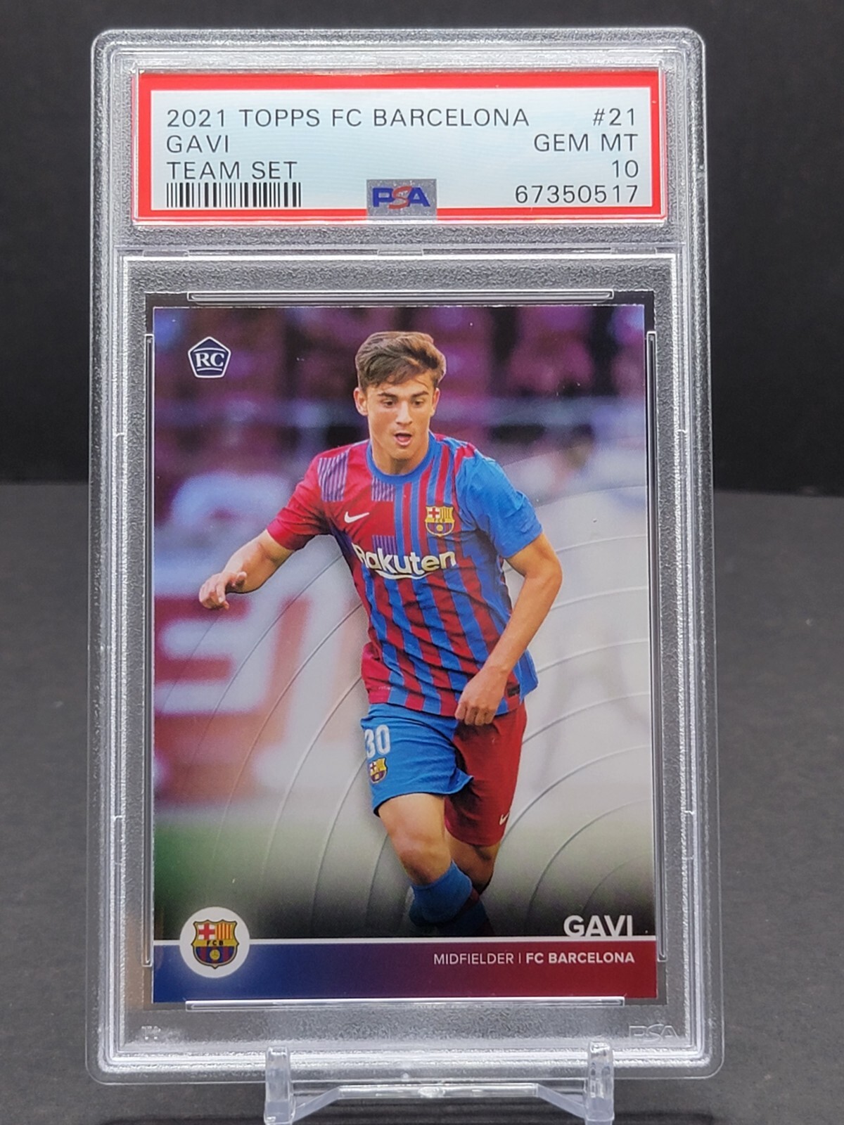 2021 Topps Soccer FC Barcelona Team Set #21 Gavi Rookie Card PSA 10 | eBay