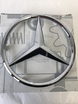 NEW Genuine Mercedes-Benz Silver Radiator Grille Star Badge Emblem ...