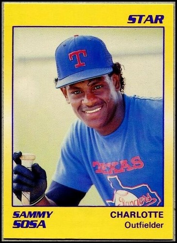 1990 The Star Co. Sammy Sosa Baseball Card #61 Charlotte Rangers Minor ...