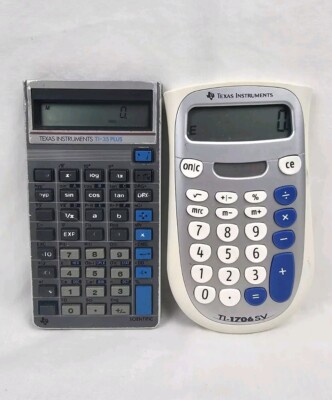 Texas Instruments TI-35 Plus And TI-1706 SV Scientific Calculators ...