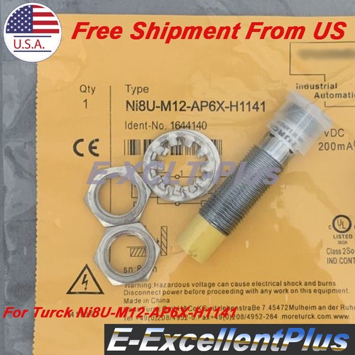 10-30VDC For TURCK Ni8U-M12-AP6X-H1141 1644140 Inductive Proximity ...