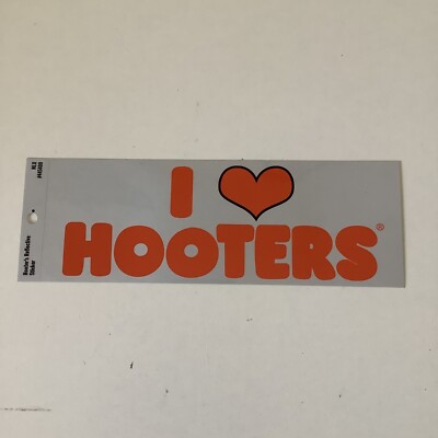 I Heart Hooters I Love Hooters Reflective Bumper Sticker FREE SHIPPING ...