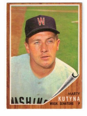 1962 Topps #566, Marty Kutyna, Washington Senators, EXMT | eBay