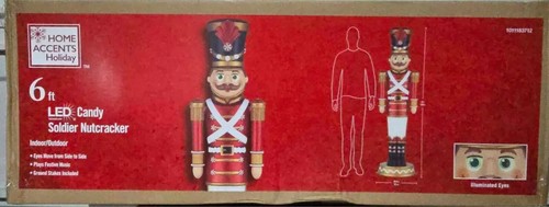 *NEW* 6 ft LED Home Accents Nutcracker Soldier Candy Holiday - INHAND FAST SHIP | eBay