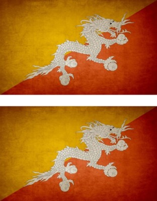 2x Sticker flag vinyl country vintage BHT bhutan | eBay