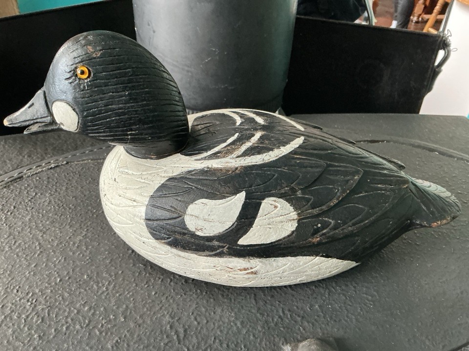 Goldeneye Quebec Decoy Calling Position Well Carved Antique | eBay