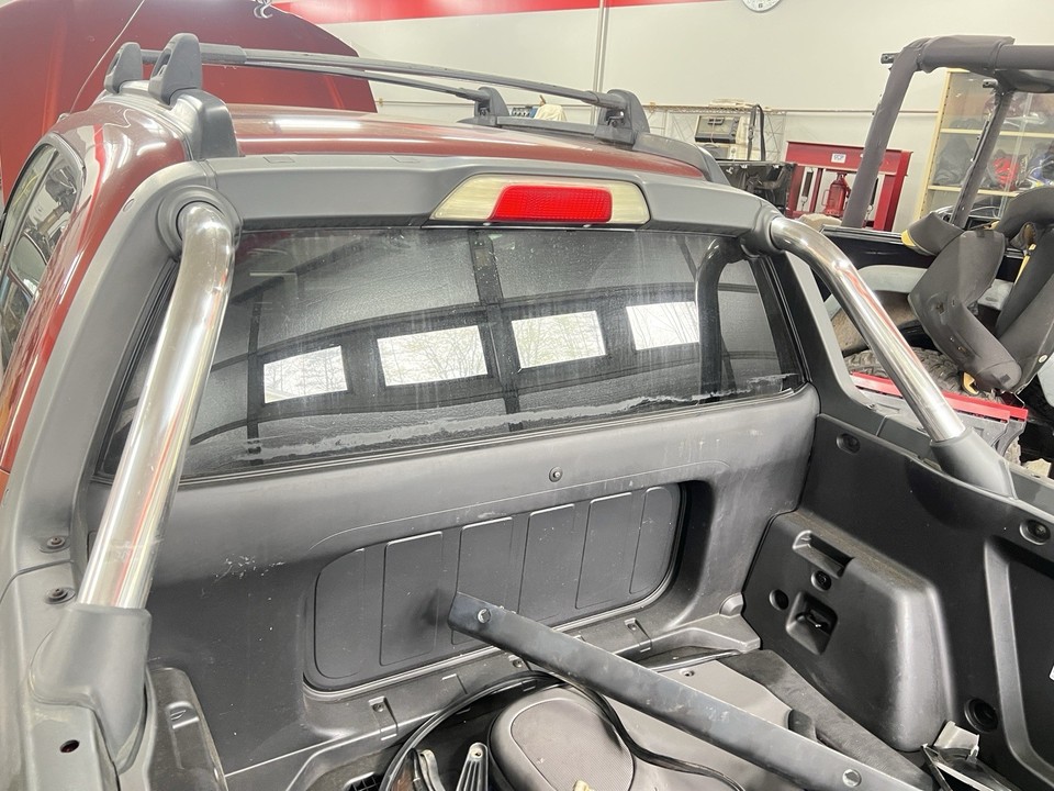 03-06 SUBARU BAJA REAR BED CARGO ROLL BARS SET OF 2 CHROME OEM W/screws ...