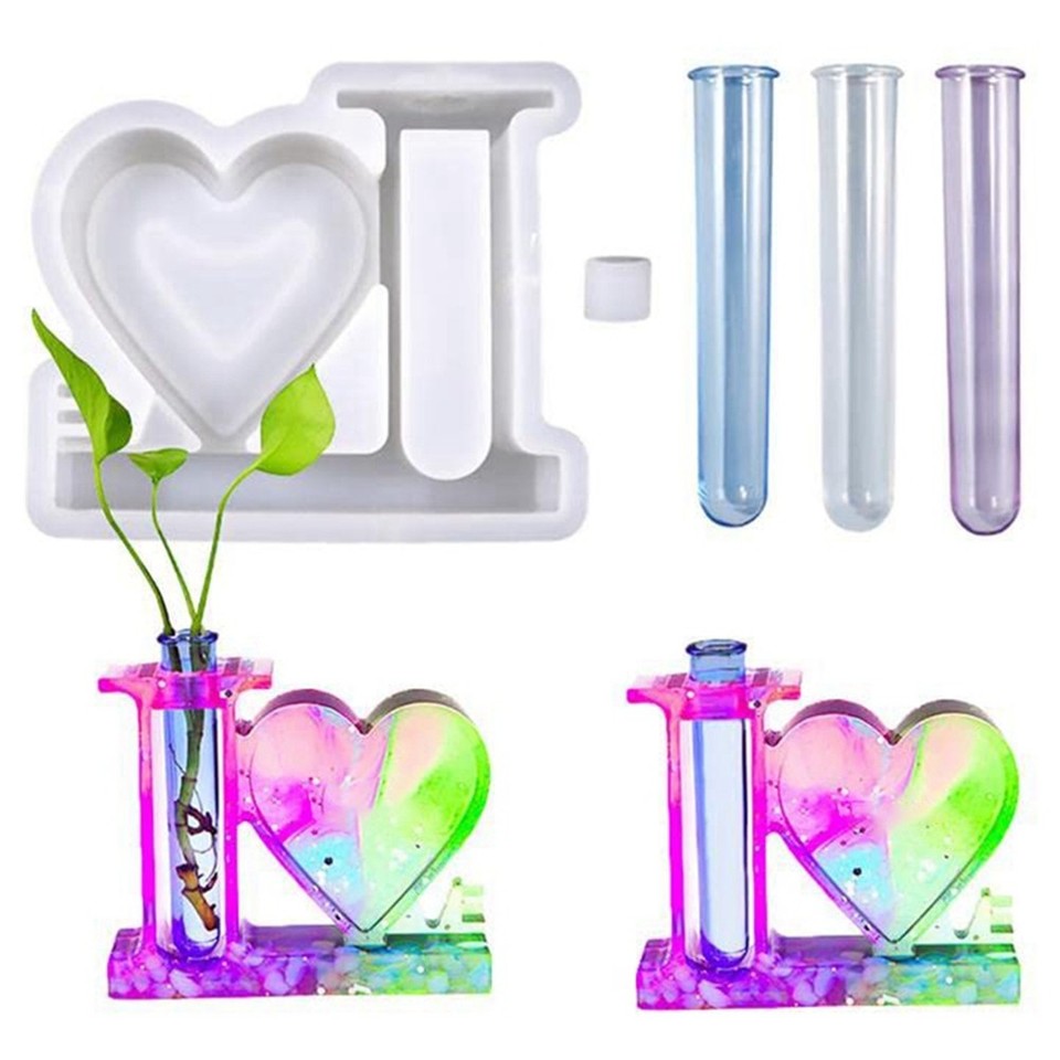 Resin Photo Frame Mold Silicone White Plant Vase Resin Mold Frame Mold ...