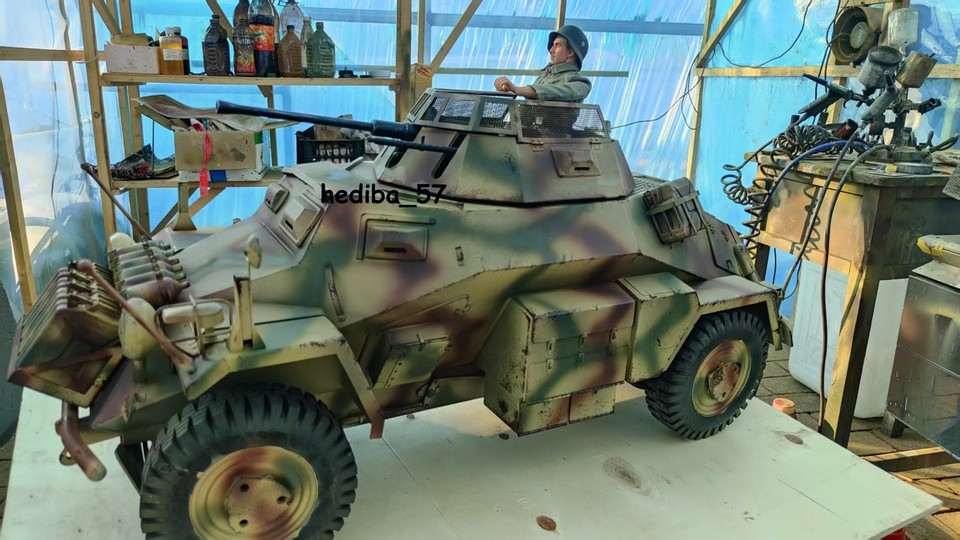GO-TRUCK 1/6 Scale WW2 German 222 Recon Vehicle, Metal, Grey Model | eBay