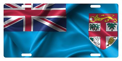 FIJI Flag Custom License Plate National Emblem WAVE Version | eBay
