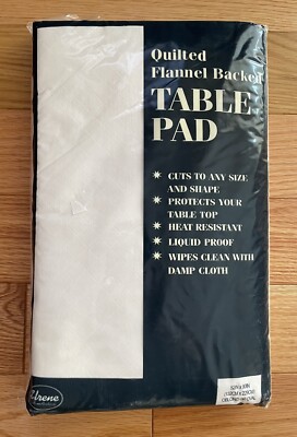 Elrene Quilted Table Pad Protector with Flannel Backing, 52” x 90 ...
