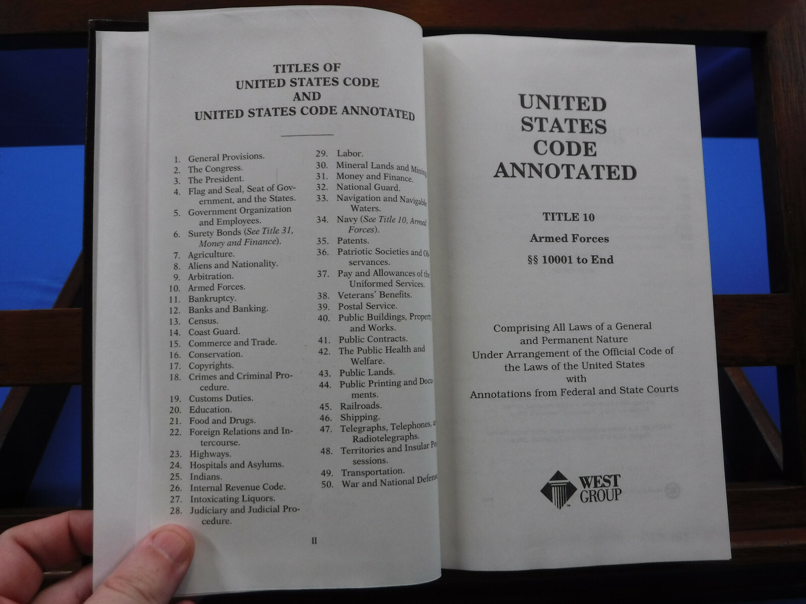 United States Code Annotated Title 10: Armed Forces 10001-End; 1998, w ...