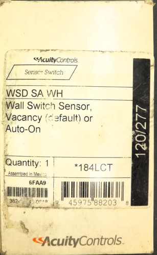 ACUITY SENSOR SWITCH WSD SA WH - MISSING WALL PLATE | eBay