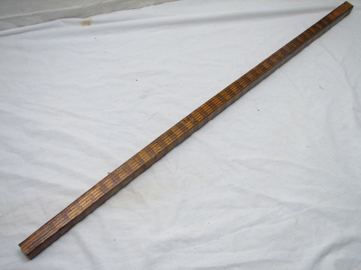Vintage Wooden Ruler Yard Old Ruler Inches Photos, Images & Pictures