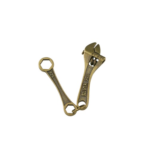 Solid Brass Wrench Keyring Figurine Statue Home Ornament Figurines ...