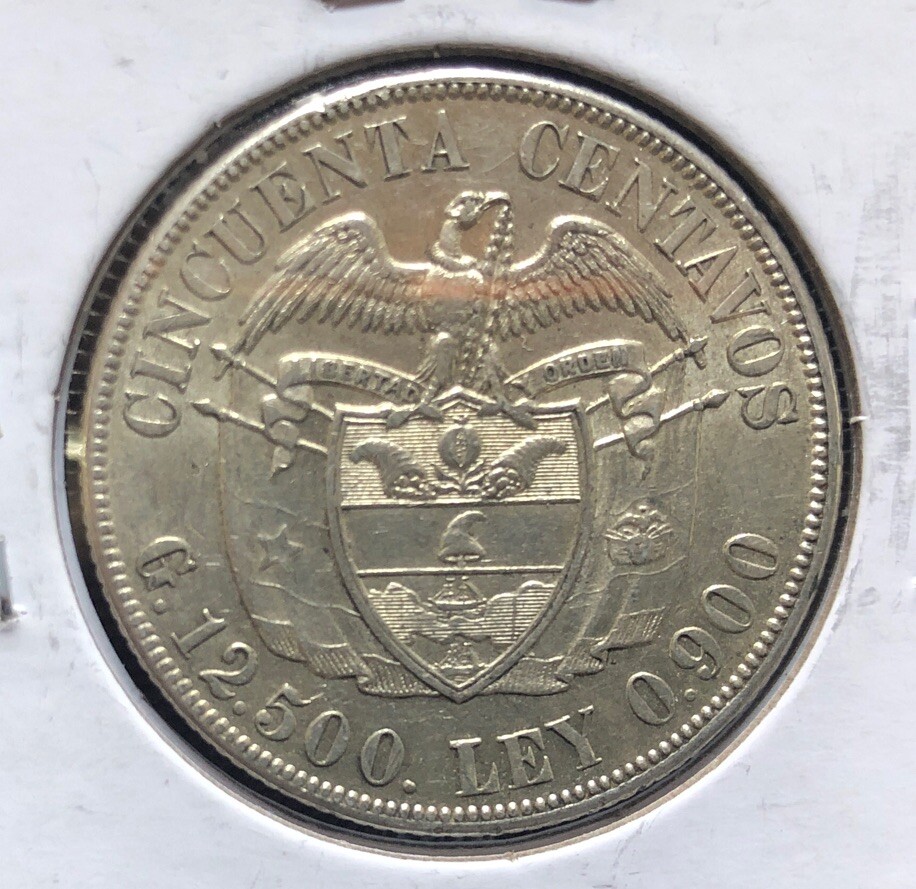 1934 Colombia 50 Centavos Silver Coin -30MM-Simon Bolivar-KM#274 | eBay