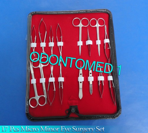 17 Pcs Micro Minor Eye Surgery Ophthalmic Scissors Set Kit | eBay
