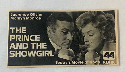 1980 KBHK tv ad~ movie PRINCE AND THE SHOWGIRL Laurence Olivier ...