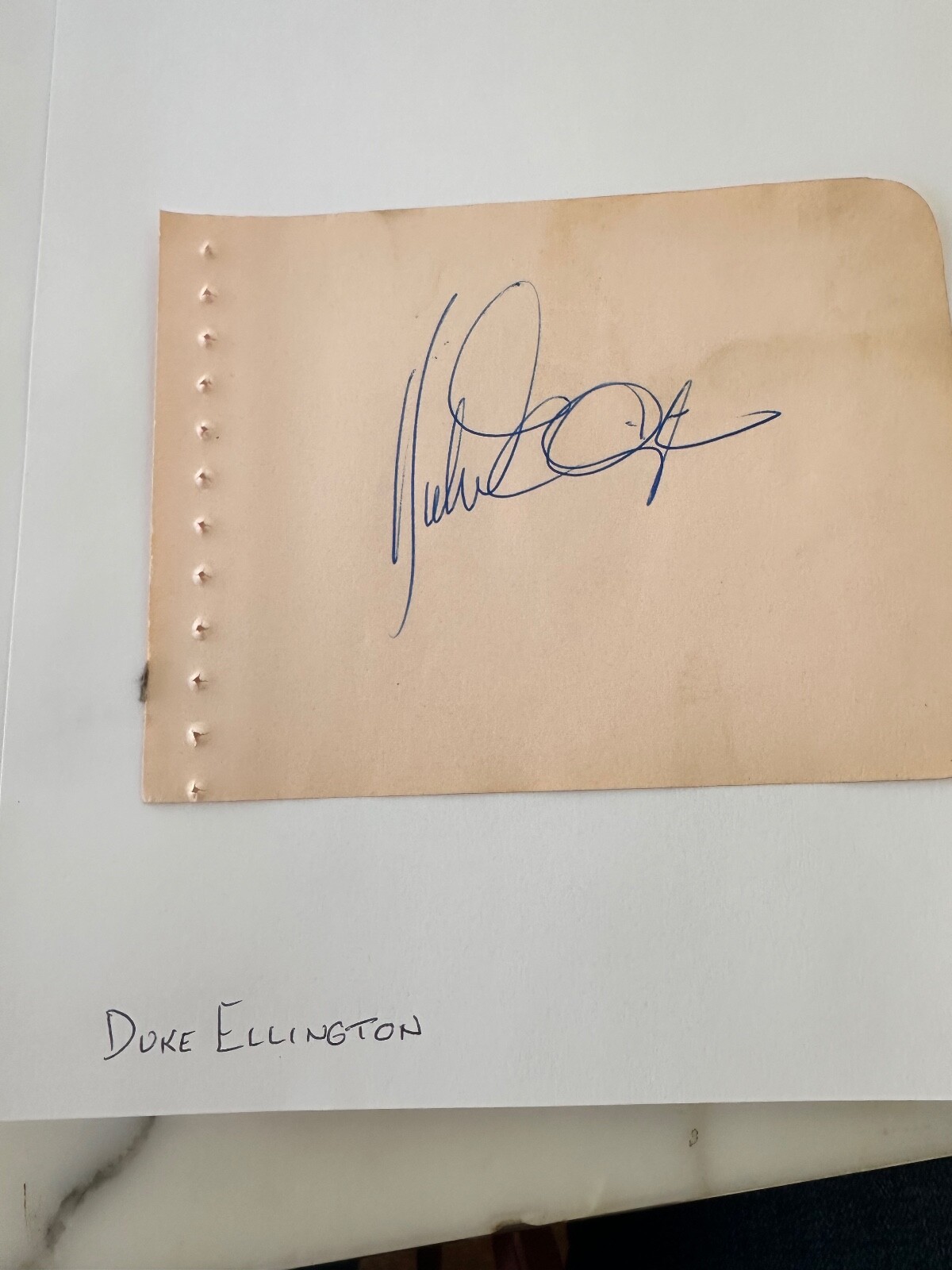 Duke Ellington Signed page from an Autograph book of all the greats | eBay