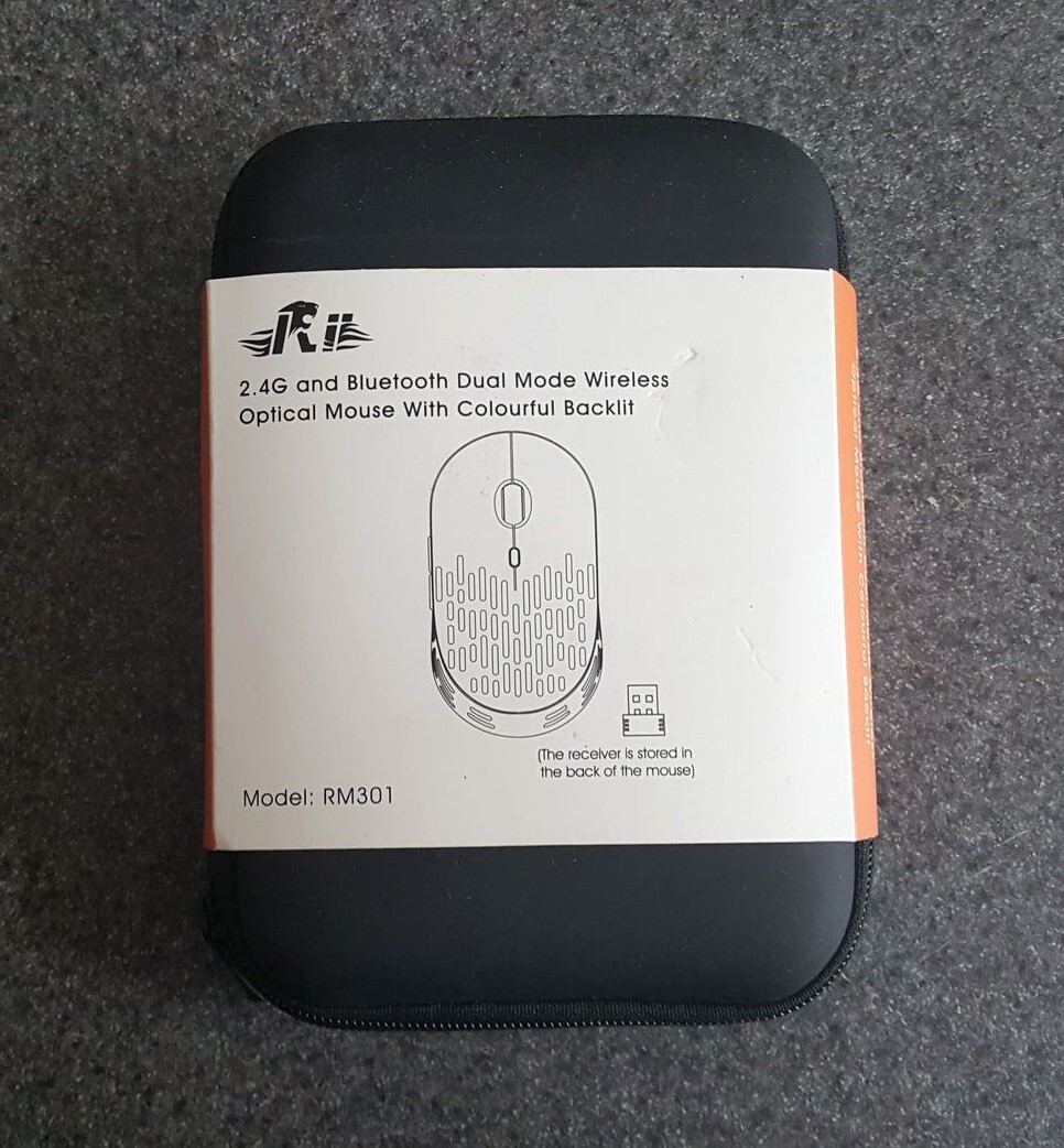 Rii RM301 Rechargeable 2.4G+Bluetooth 4.0 Wireless Mouse with Hollow ...