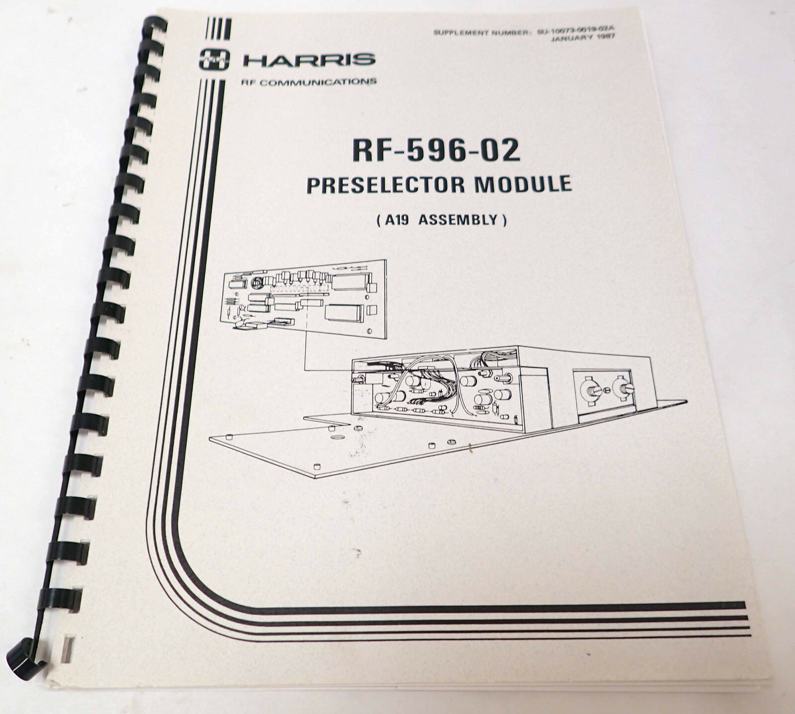 HARRIS RF COMMUNICATIONS RF-596-02 PRESELECTOR MODULE (A19 ASSEMBLY ...