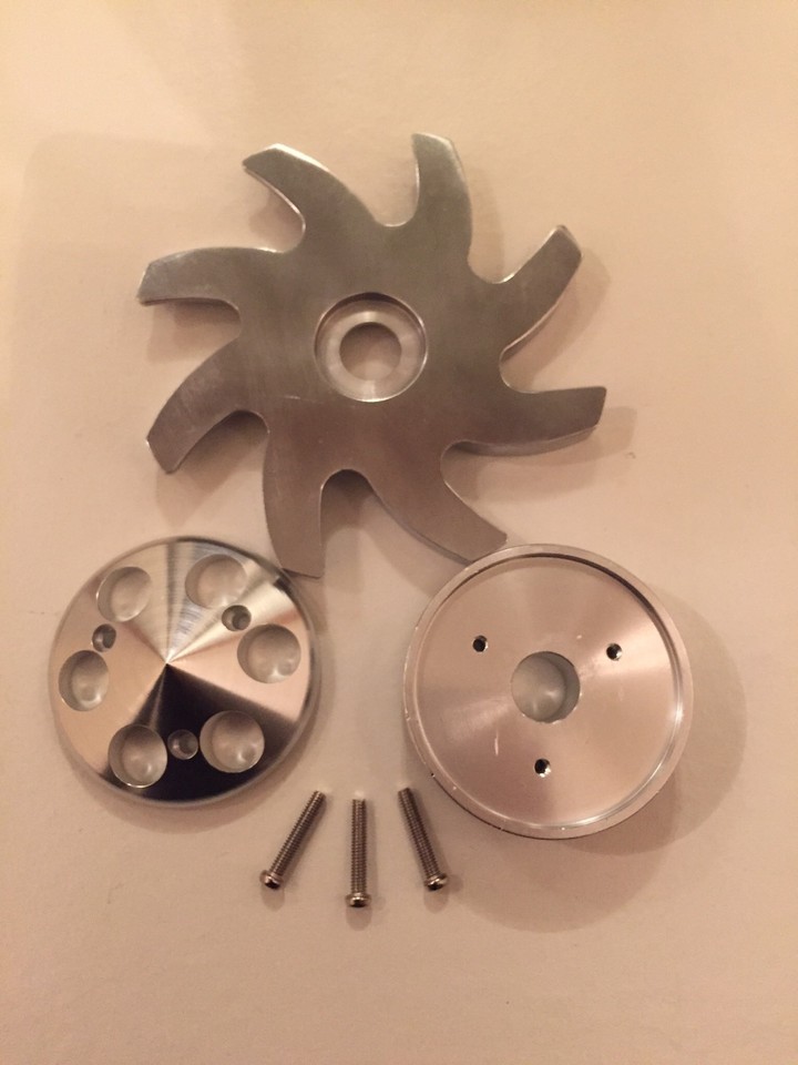 NEW BILLET PULLEY & FAN FOR GM BBC SBC CHEVY HOLDEN ALTERNATOR 1 GROOVE ...