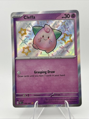Cleffa 150/091 - Baby Shiny Holo Rare Paldean Fates - Pokemon TCG NM | eBay