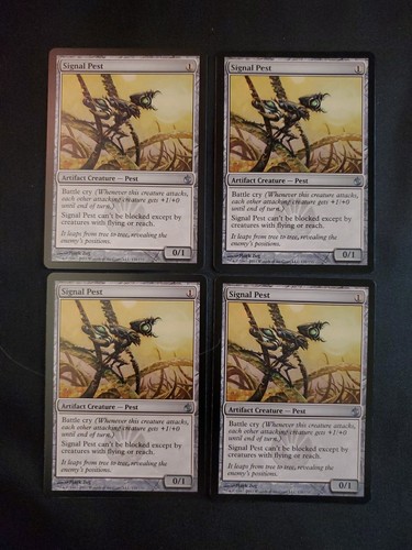 4x Signal Pest Mirrodin Besieged NM Magic The Gathering MTG Tcg Playset ...