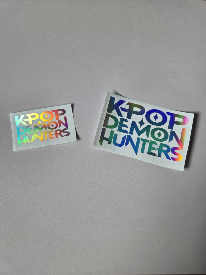 k pop demon hunters logo vinyl sticker - multiple colours ( 20.3cm × 12 ...