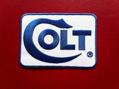 COLT 45 AMERICAN PISTOLS GUN RIFLES MAKER EMBROIDERED IRON/ SEW PATCH ...