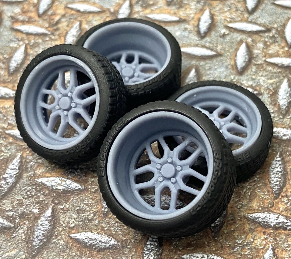 1/24 Scale: 21/20 Inch Weld Laguna Wheels With Wide Rear Street Tires ...