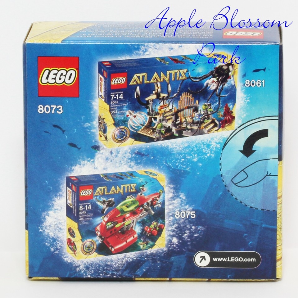 NEW Lego Atlantis Set 8073 MANTA WARRIOR Blue Minifigure w/Minifig Gold ...