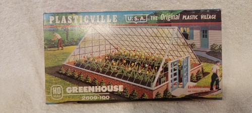 Vintage HO Scale Plasticville USA Greenhouse Building Kit in Box #2609 ...