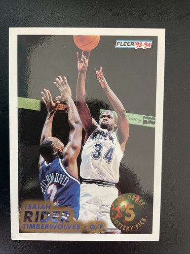1993-94 Fleer NBA Draft Lottery Pick Exchange Rookie Card #5 Isaiah ...
