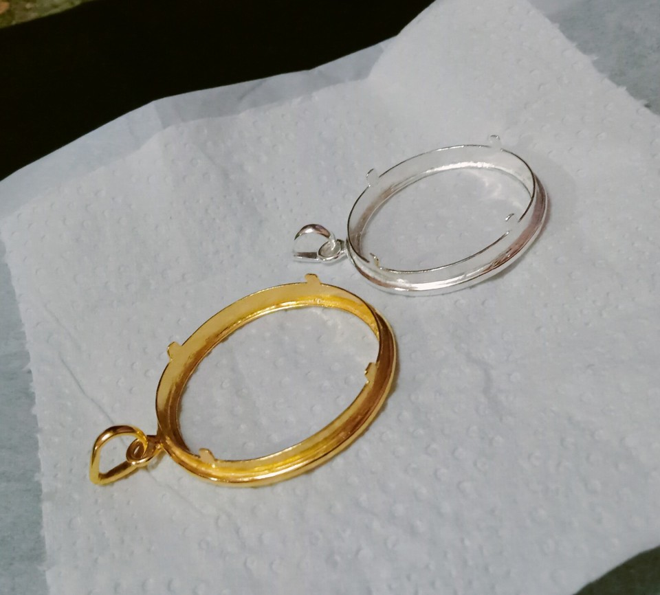 925 Sterling Silver Bezel Blanks, Coin Blanks, Coin Trays, Prong Bezel ...