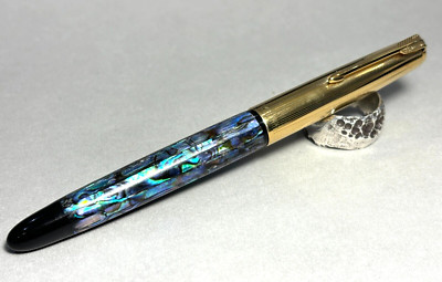 Parker 51 Fountain Pen abalone Mother-of-Pearl Raden gold filled cap | eBay
