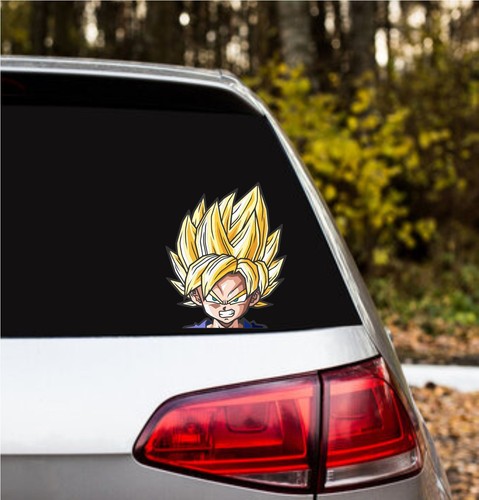 Kid Goku Saiyan Peeker Peeking Vinyl Car Decal Anime Stickers Dragon ...
