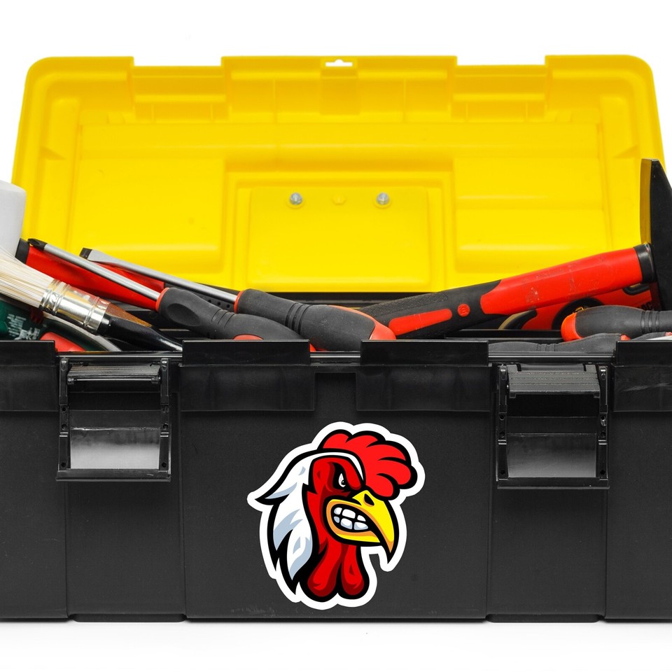 Angry Rooster Sticker Furious Fighting Funny Chicken Car Bumper Decal ...