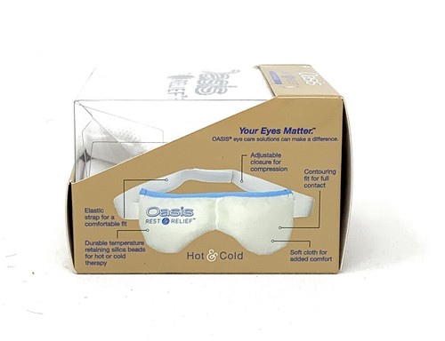 OASIS Rest & Relief Hot & Cold Eye Mask Beads Dry Eyes Symptoms Adjunct ...