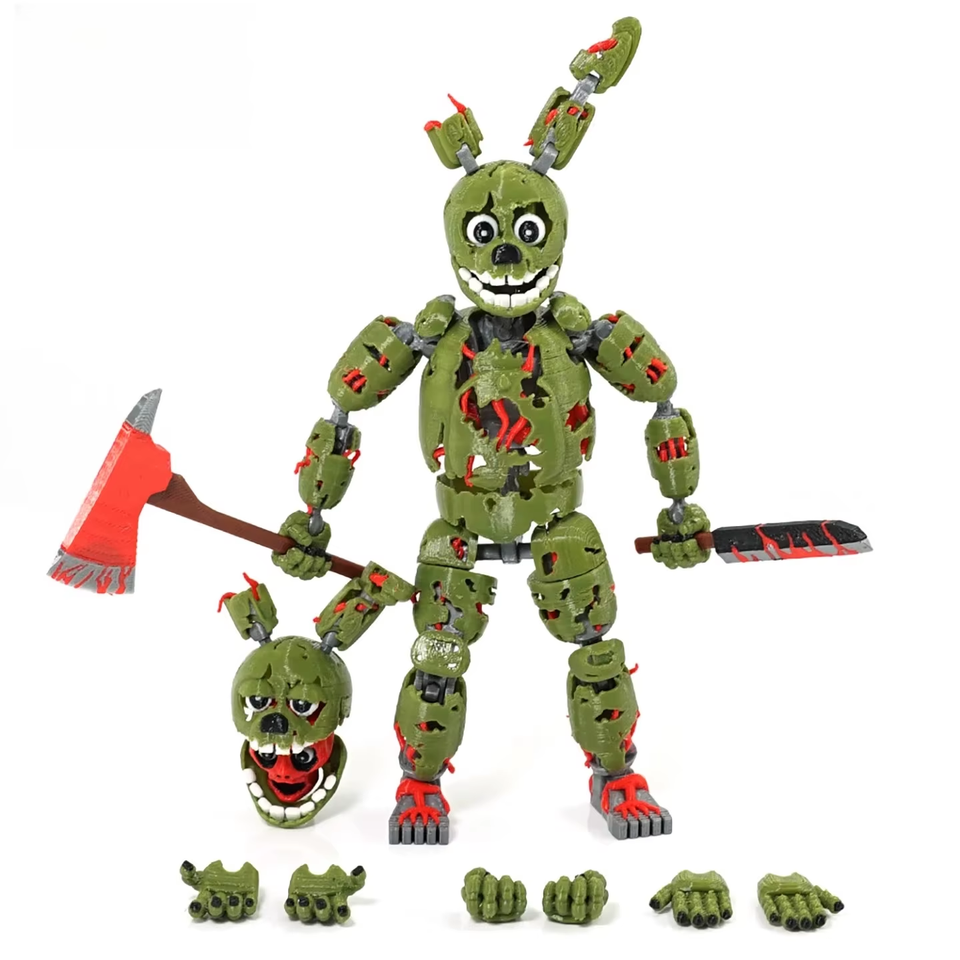 FNAF Freddy Fazbear'S Pizza Springtrap Toys 3D Printed Action Figures ...