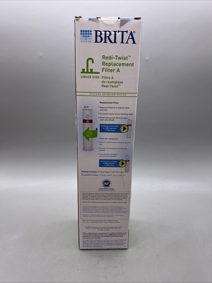 Brita Redi-Twist Under Sink Replacement Filter A USF-201 - New in Box ...