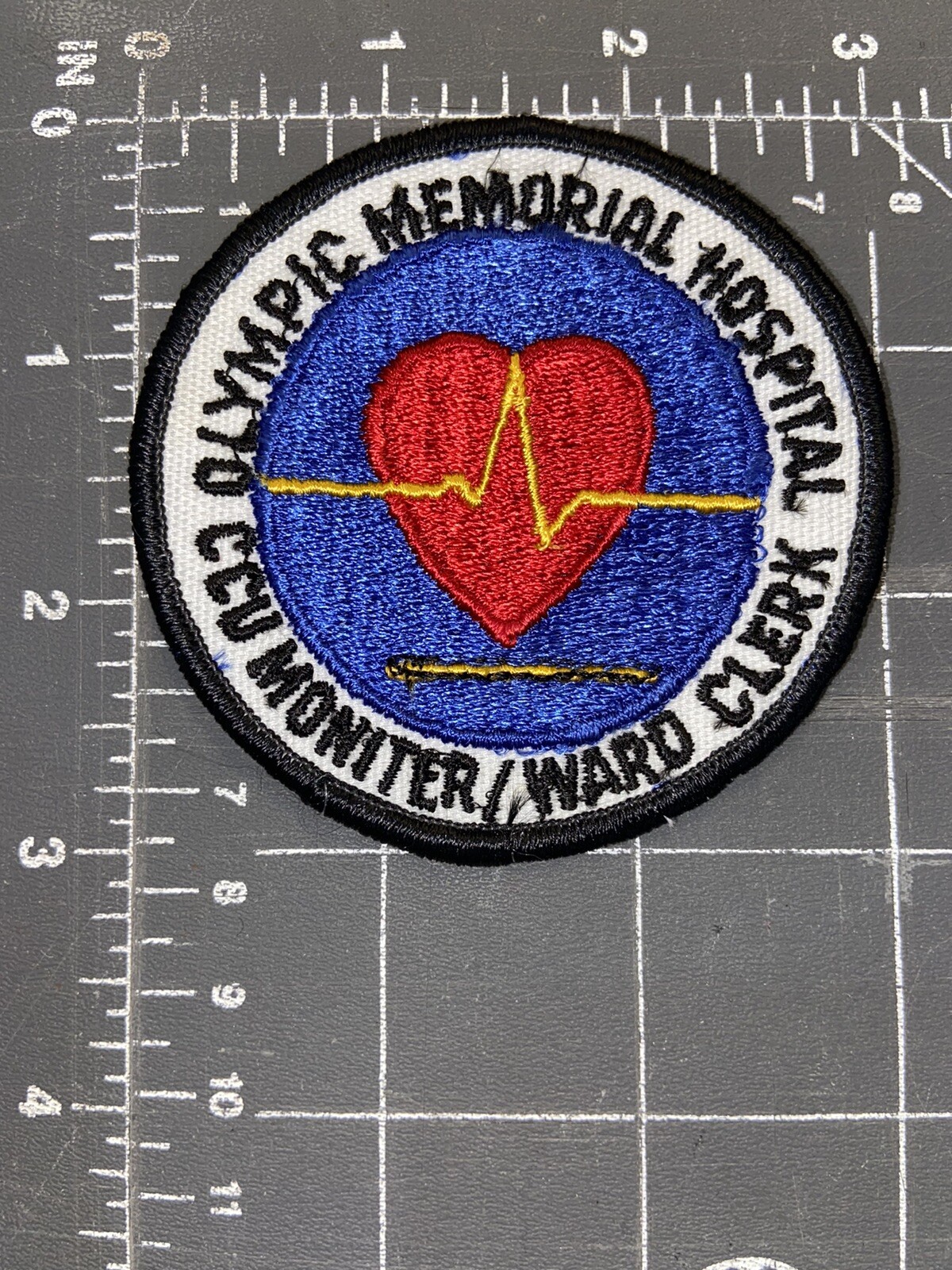 Vintage Olympic Memorial Hospital CCU Moniter Ward Clerk Patch OMH ...