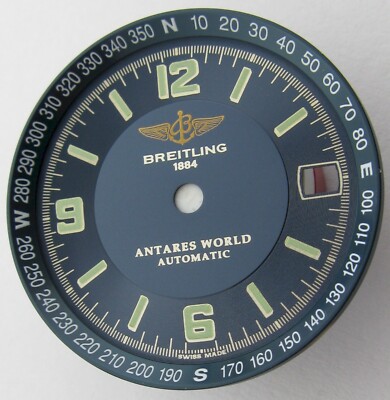 Dial Breitling 1884 antares world automatic blue shades + chapter ring ...