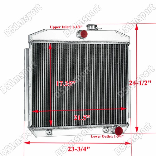 3 Row Aluminum Radiator For 1955 1956 1957 CHEVY BEL AIR Nomad V8 ...