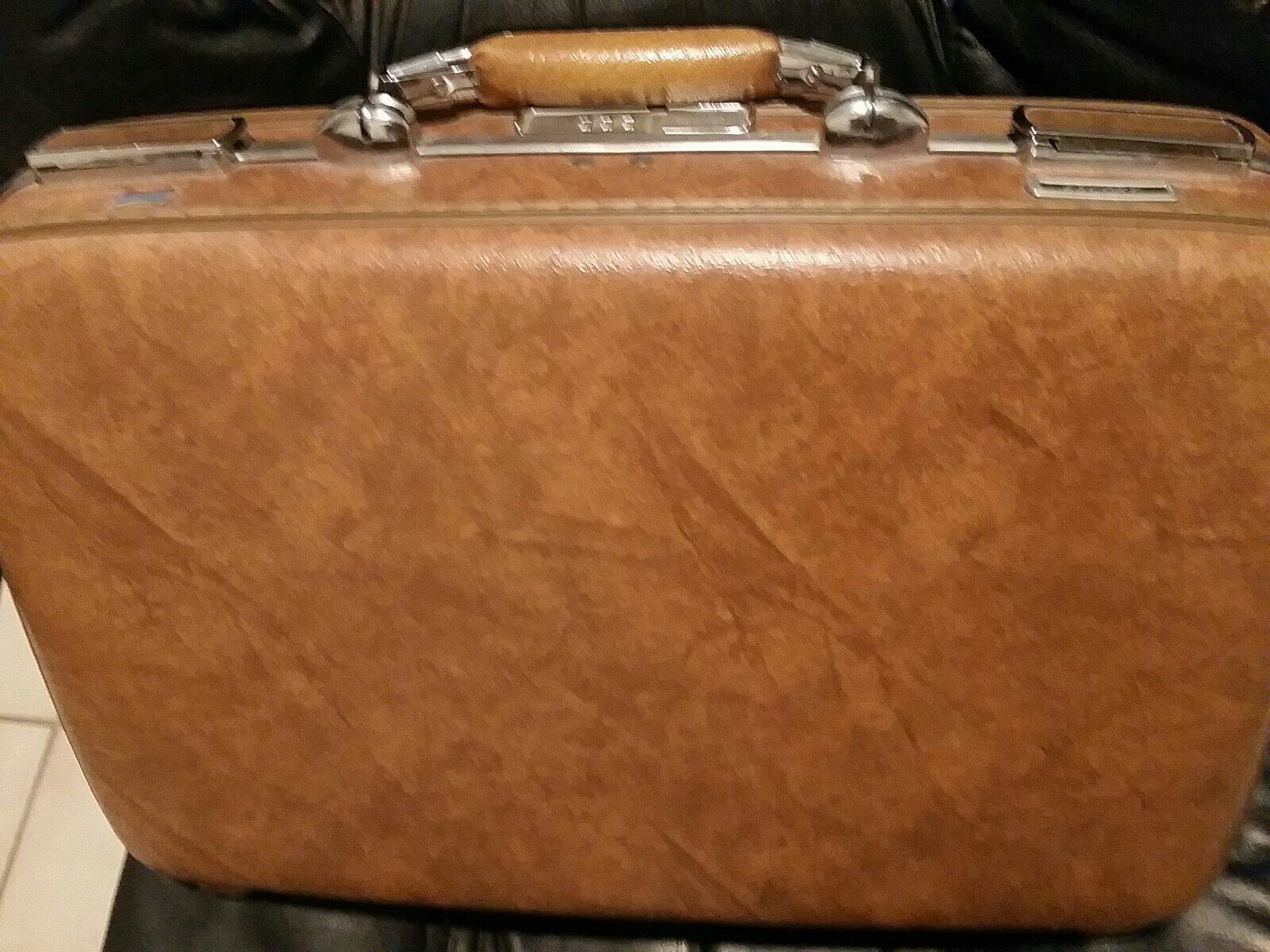 Vintage Escort American Tourister Briefcase Attache Hard Shell Brown ...