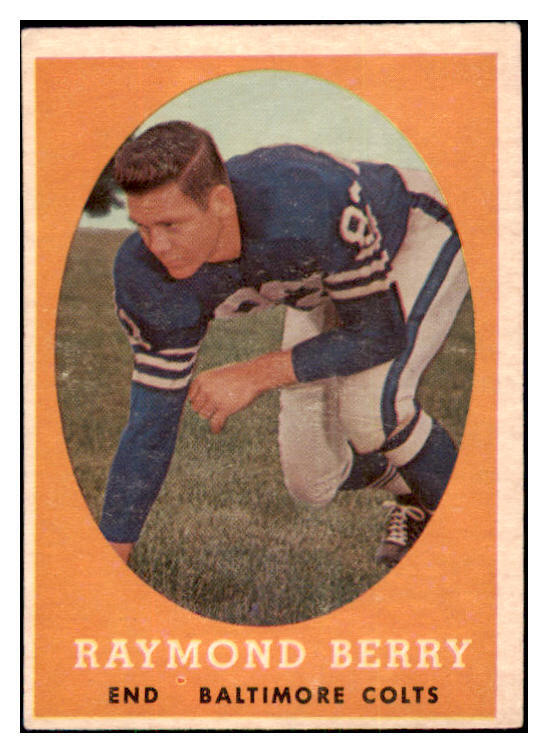 1958 TOPPS #120 RAYMOND BERRY COLTS VG-EX 484491 (KYCARDS) | eBay