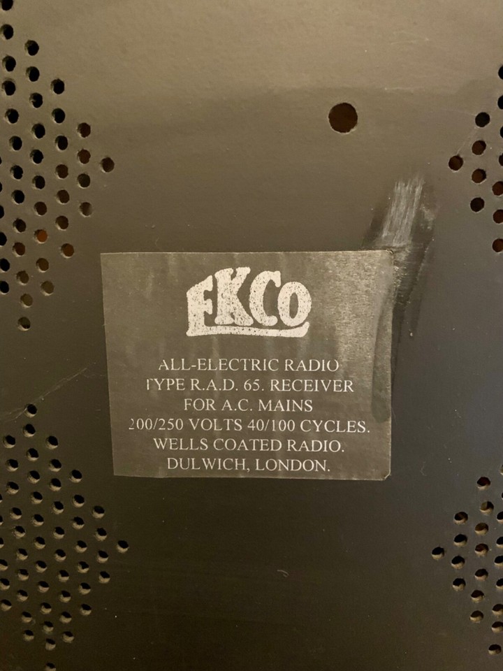 Gerry Wells Ekco AD65 Valve Radio | eBay UK